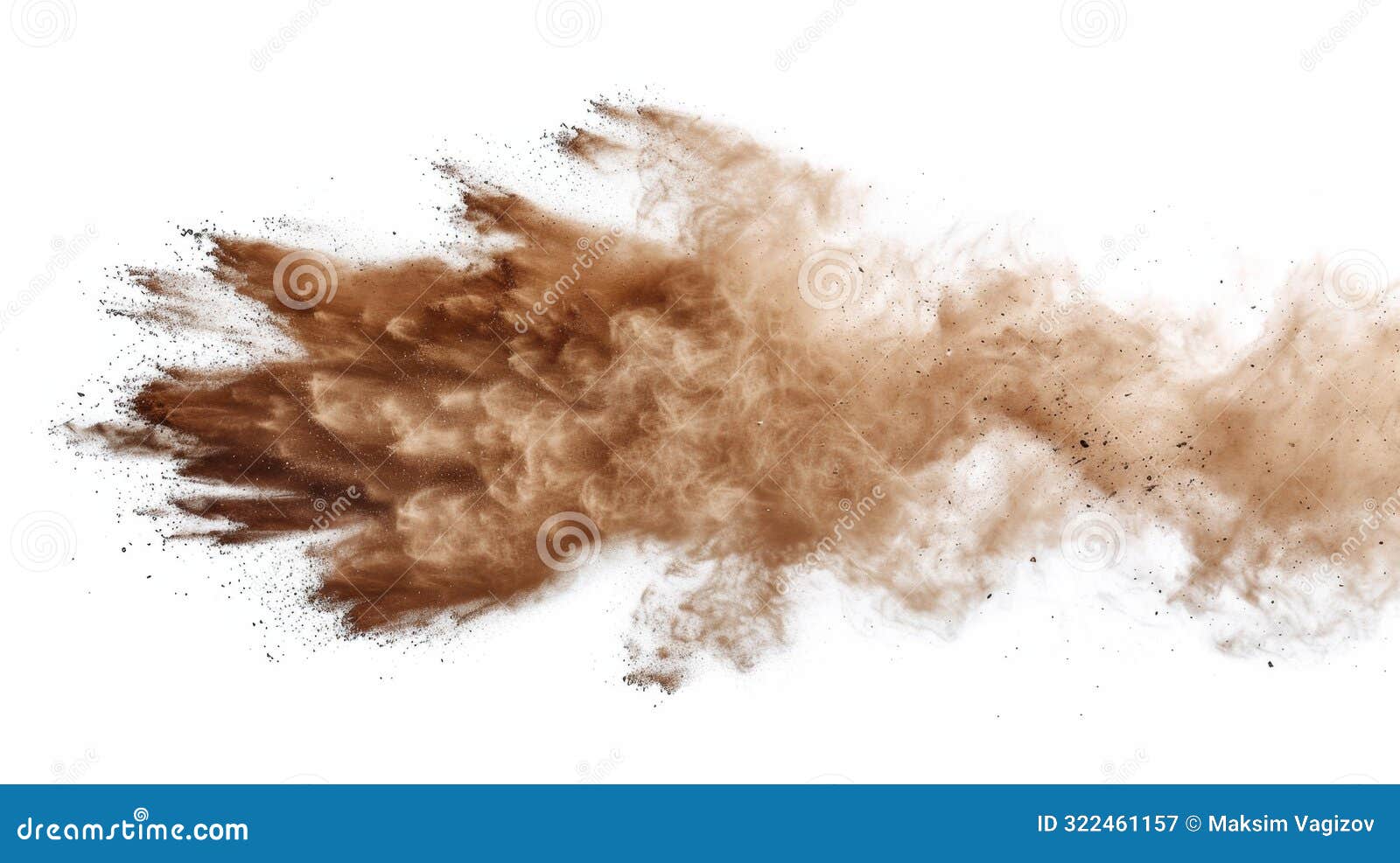 Brown Powder Explosion Isolated on White Background, Generative AI ...