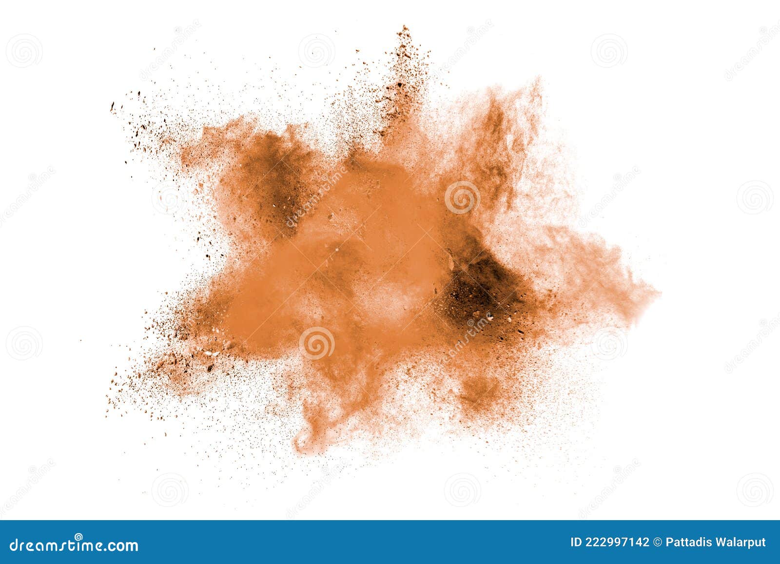 Brown Powder Splattered on White Background Stock Photo - Image of ...