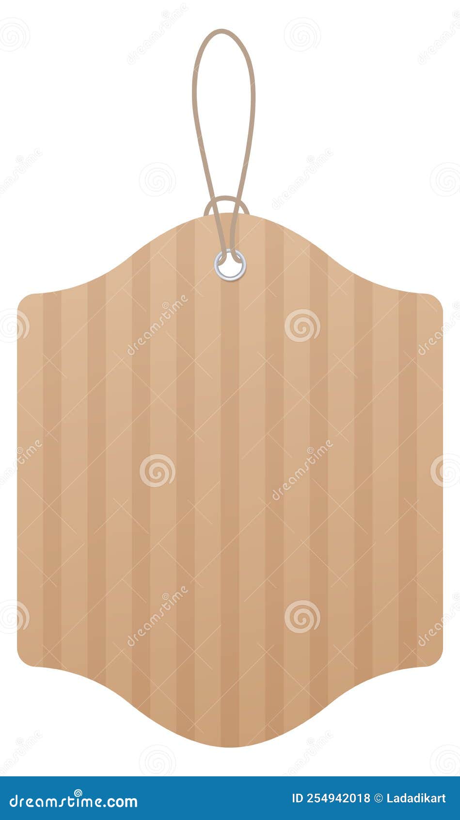 Brown Price Tag Template. Blank Store Label Stock Vector - Illustration ...