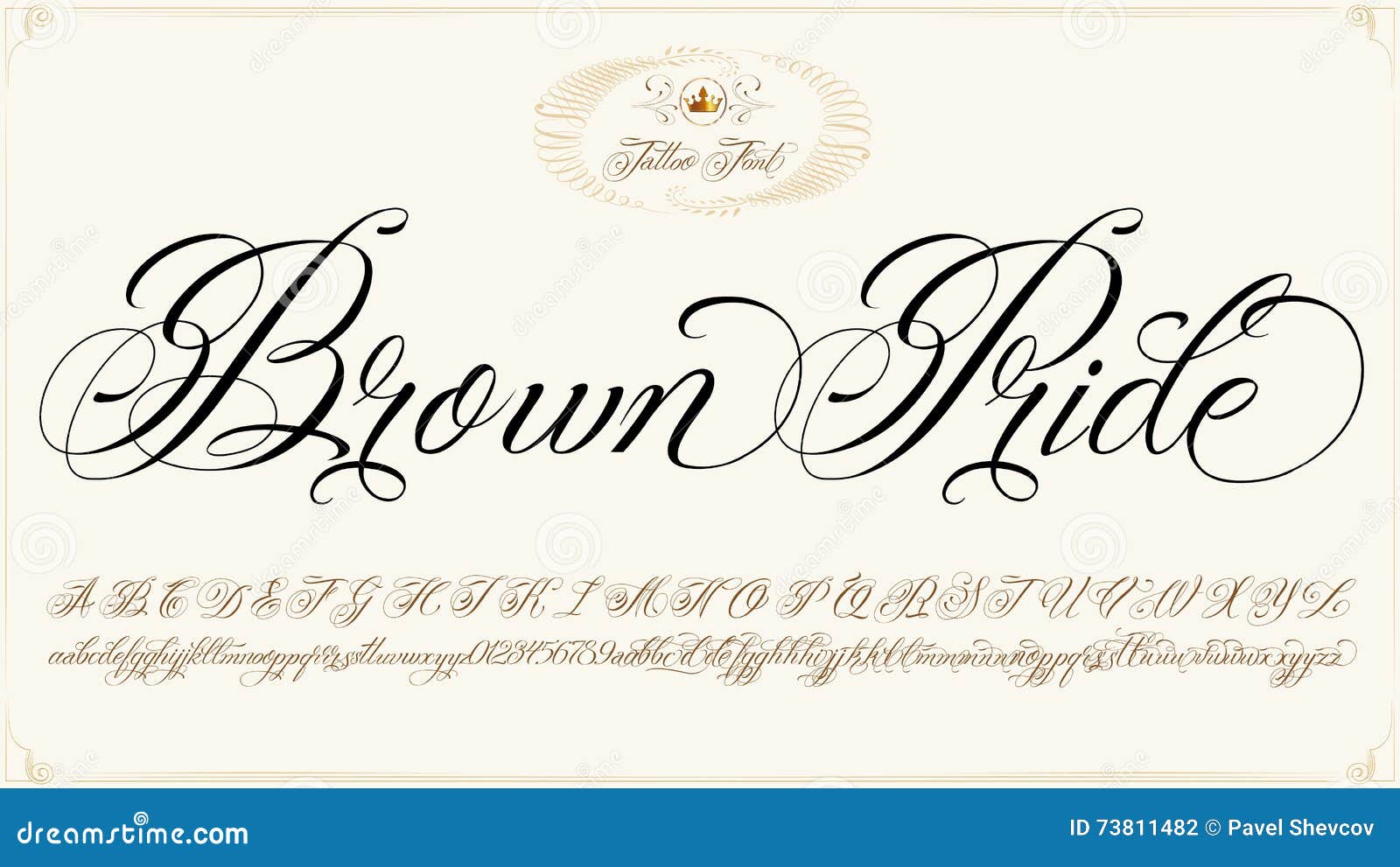 Brown Pride typescript stock vector. Illustration of script - 73811482