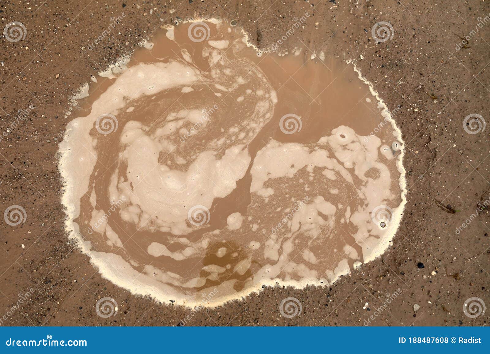 Brown puddle after rain stock photo. Image of area, outdoor - 188487608
