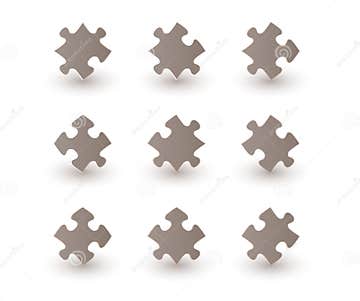 Brown puzzle pieces stock vector. Illustration of link - 37676396