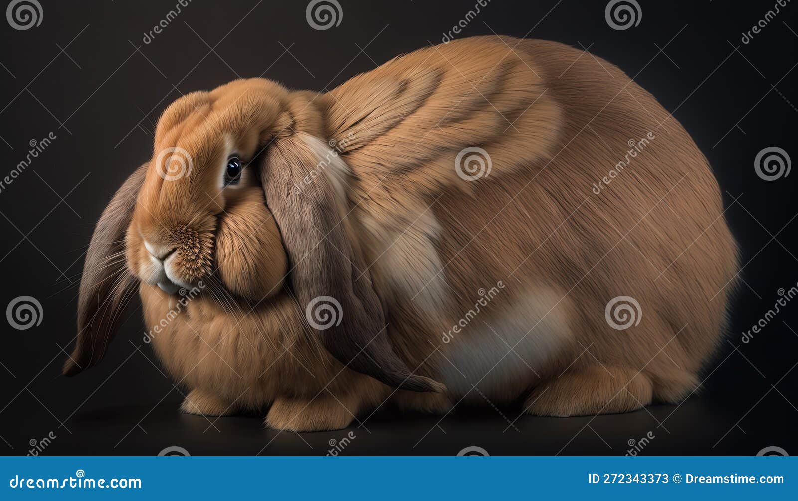 A Brown Rabbit with a White Stripe on it S Face Stock Image - Image of ...