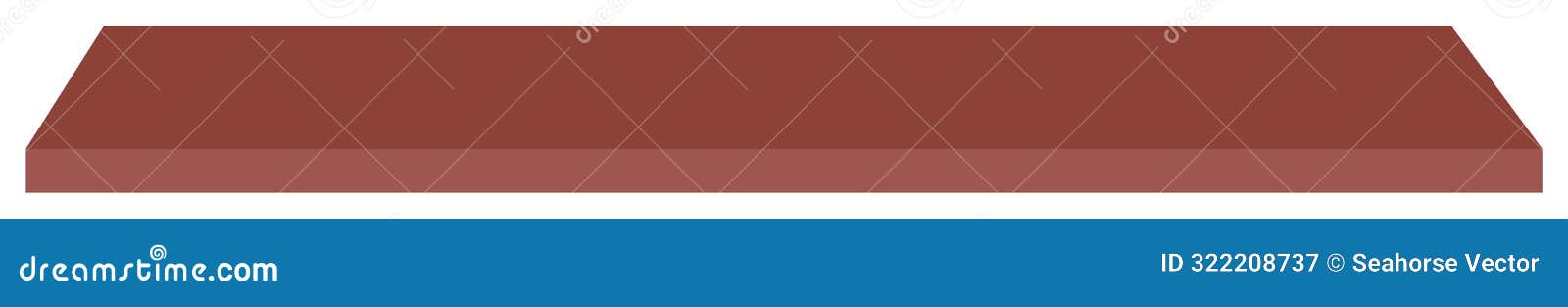 Brown Rectangular Platform Stage Modern Design. 3D Rendering Podium ...