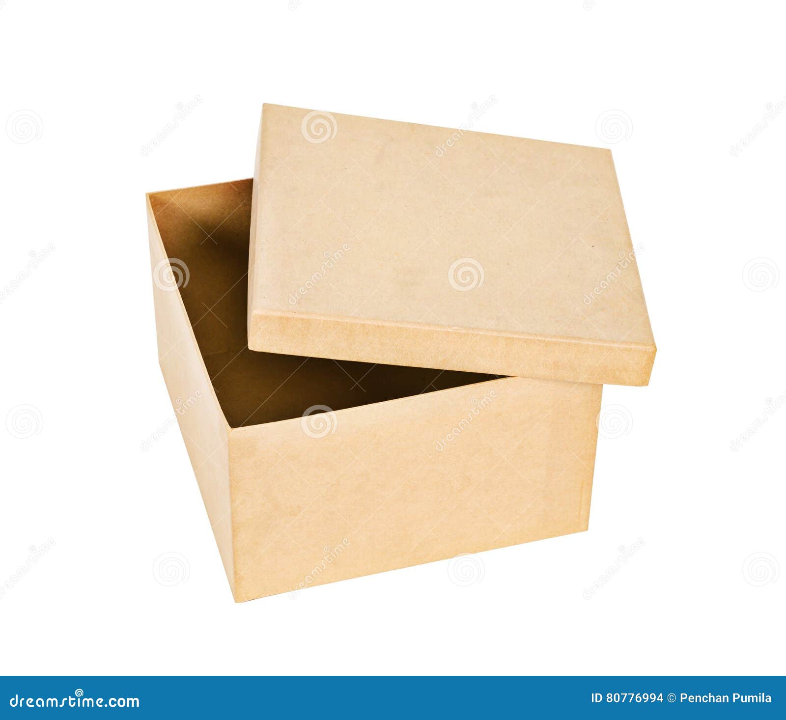 Brown recycle paper box. stock photo. Image of craft - 80776994