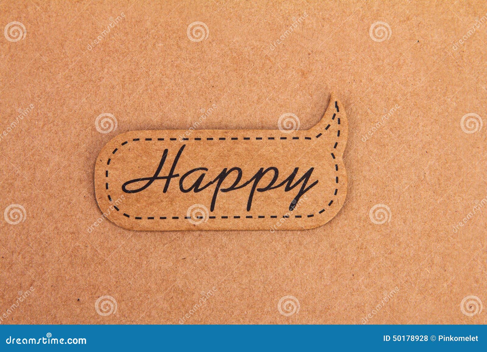Brown Recycle Paper Happy Label Stock Photo - Image of material, yellow ...