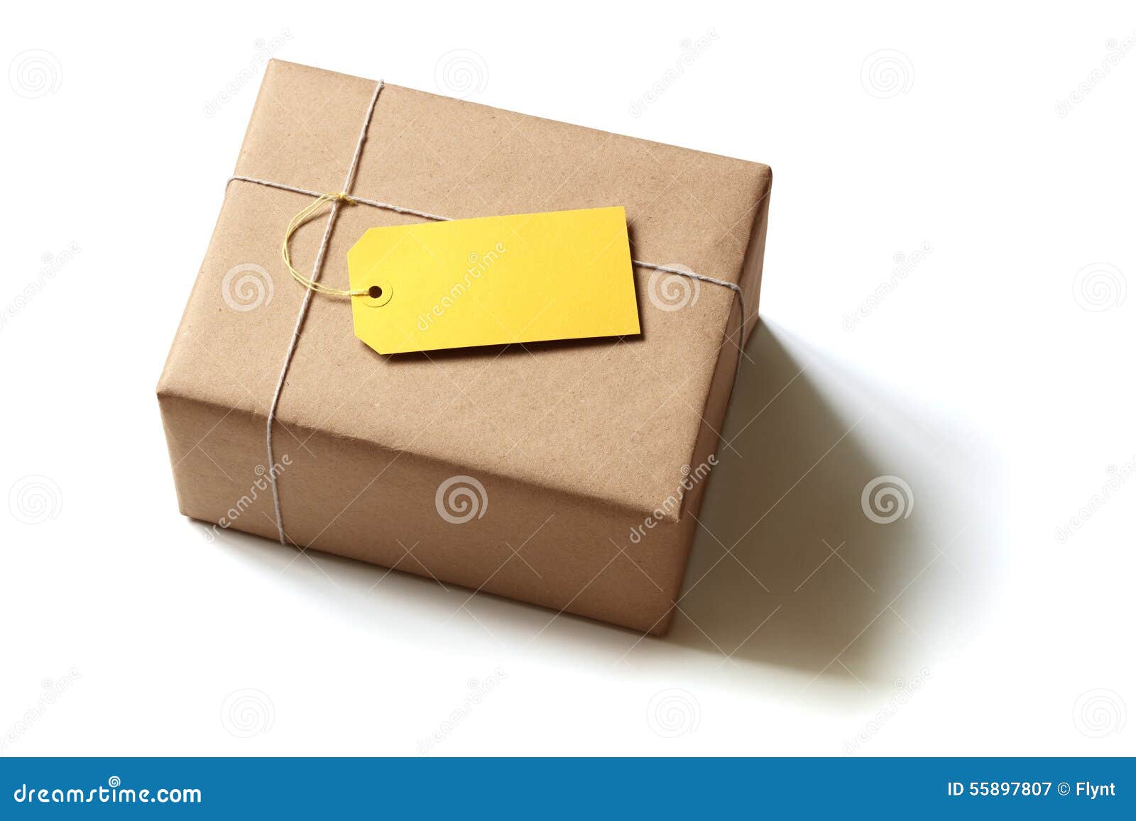 Brown Recycled Paper Gift Parcel Stock Image - Image of birthday ...