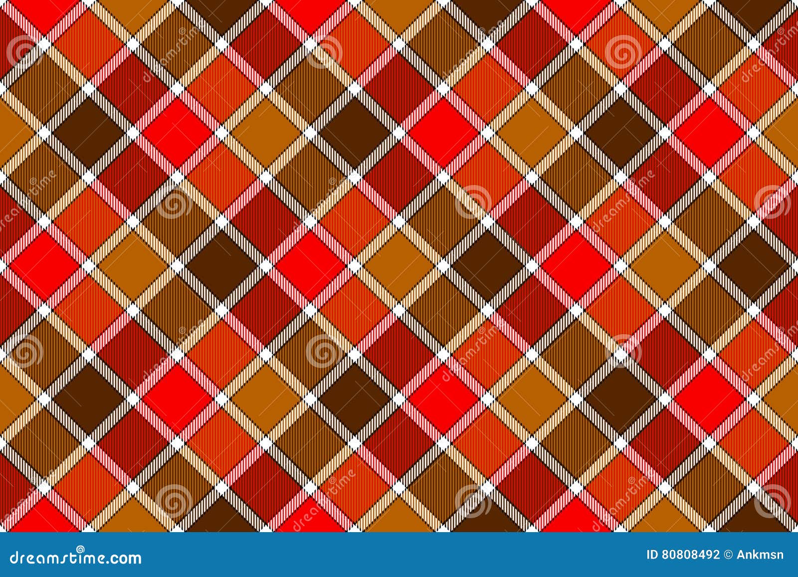 Brown Red Diagonal Check Seamless Pattern Stock Vector - Illustration ...