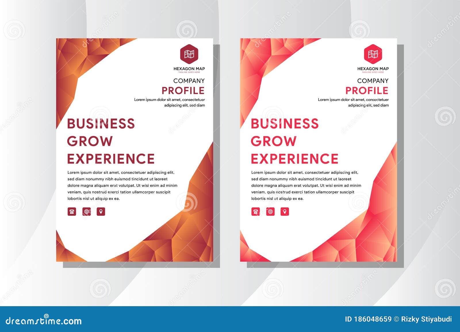 Brown and Red Gradient Brochure Design or Template. Leaflet Cover ...