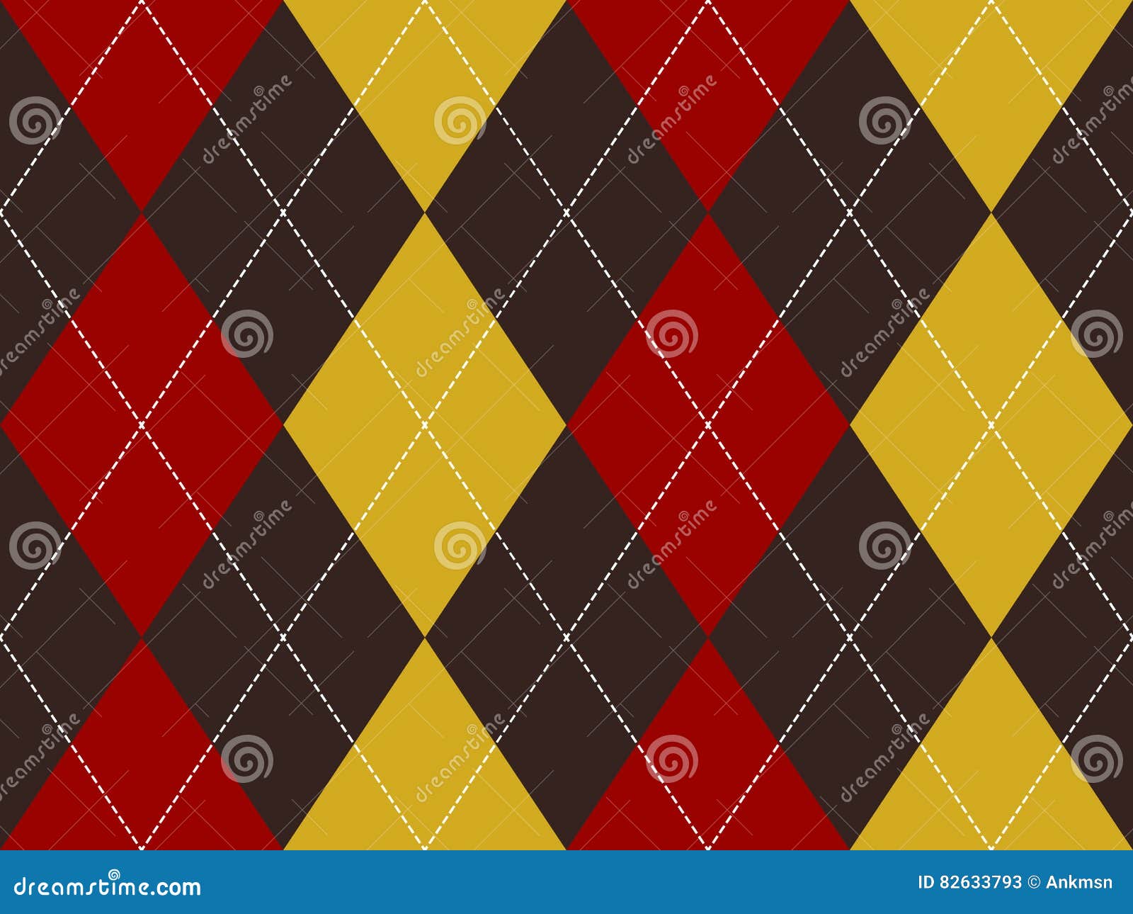Brown Red Yellow Argyle Seamless Pattern Stock Vector - Illustration of ...