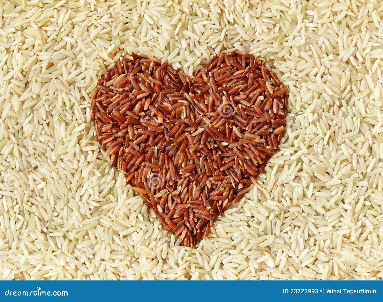 Brown-Reis und roter Reis stockbild. Bild von nave, makro - 23723993