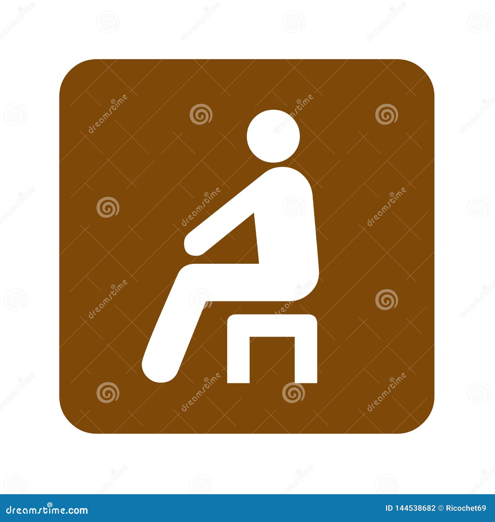 Brown Rest Stop Recreational Sign Stock Illustration - Illustration of ...