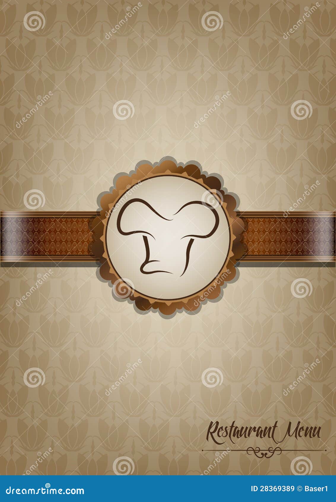 Brown Restaurant Menu Design Stock Illustration - Illustration of ...