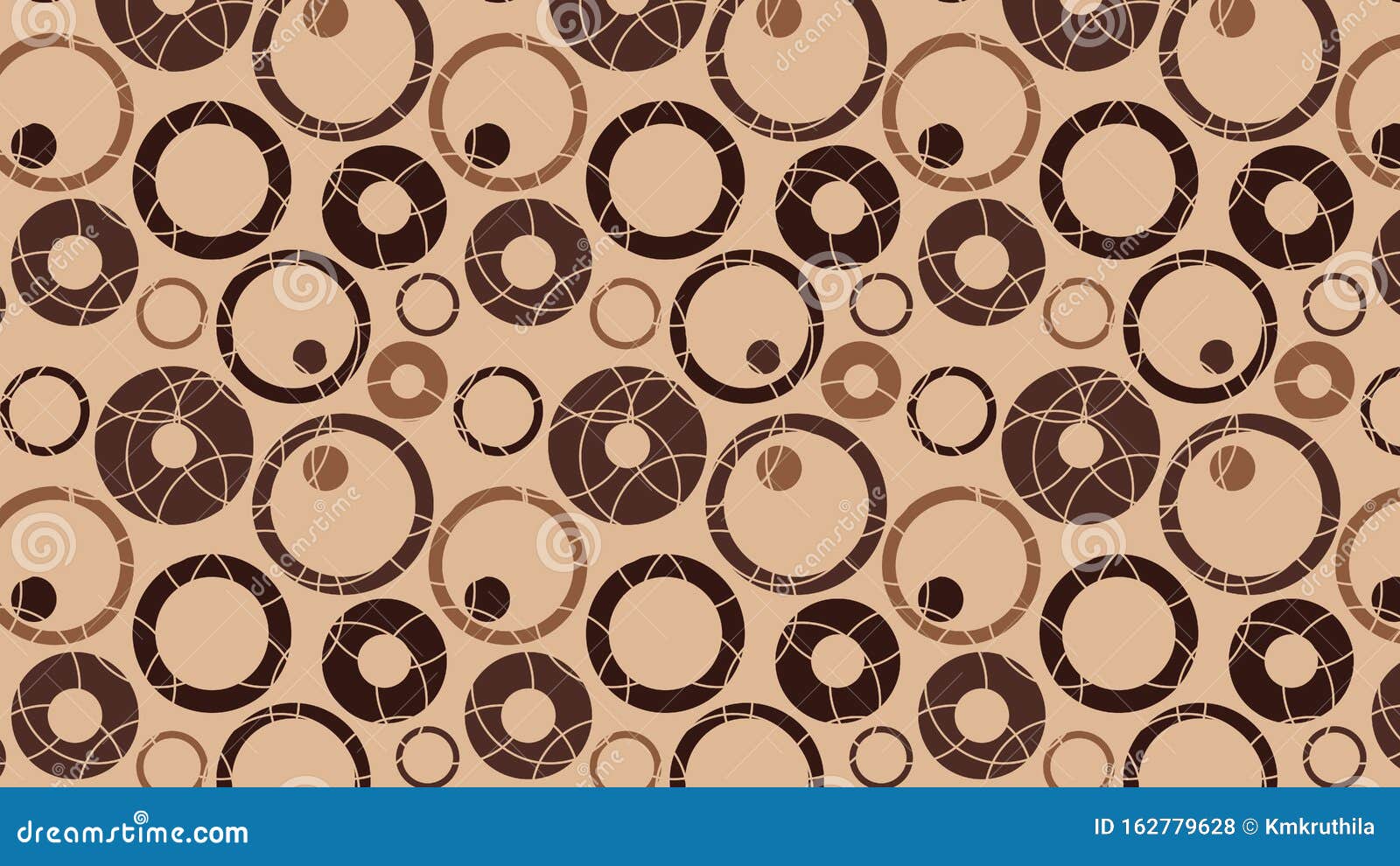 Brown Retro Circles Background Pattern Illustration Stock Vector ...