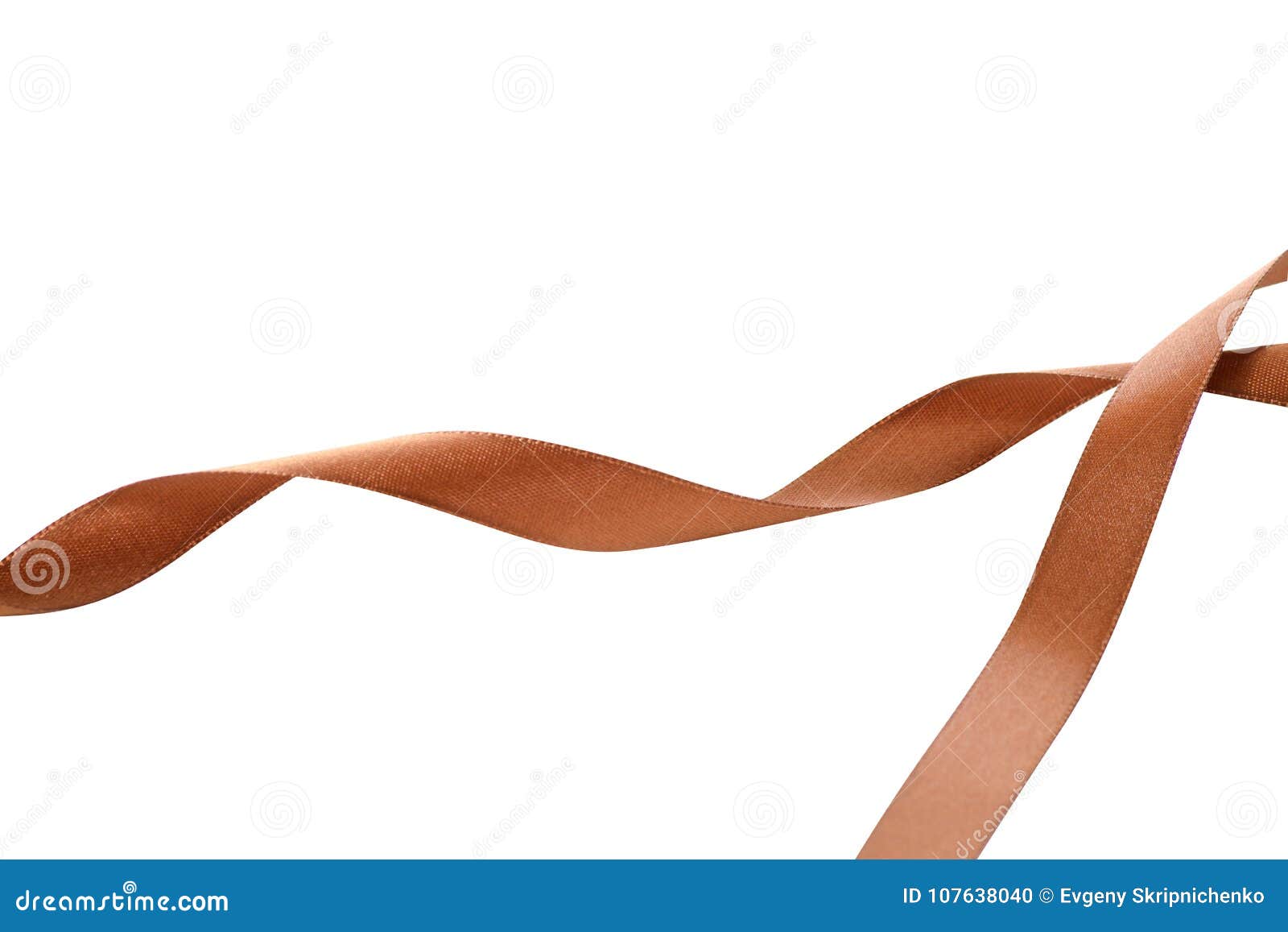 Brown ribbon decoration stock photo. Image of fabric - 107638040
