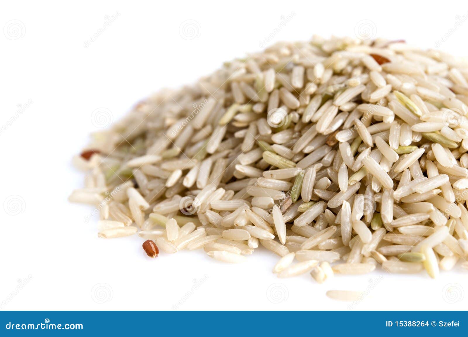 Pile Unmilled Rice Grains Isolated White Stock Photos - Free & Royalty ...
