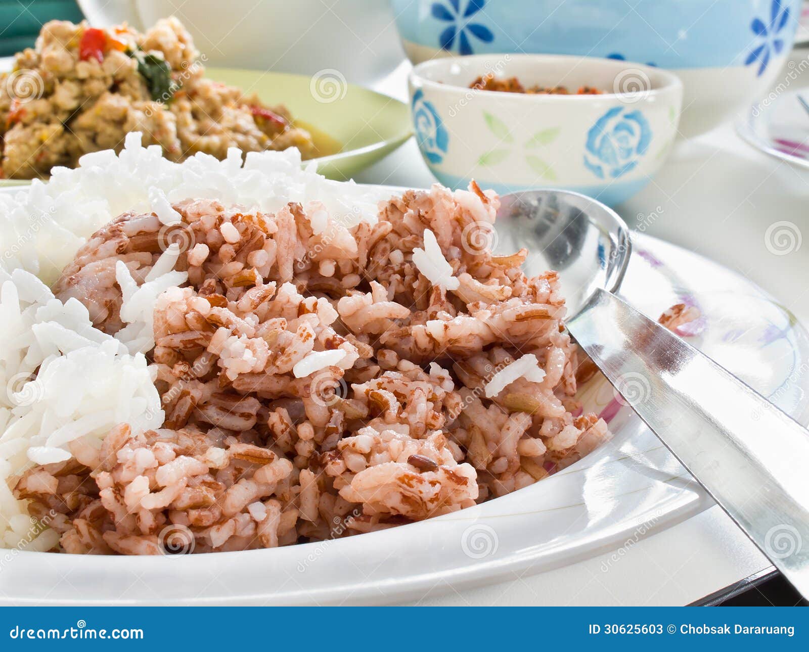 Brown Rice Also Called Unpolished Rice Stock Image - Image of thai ...