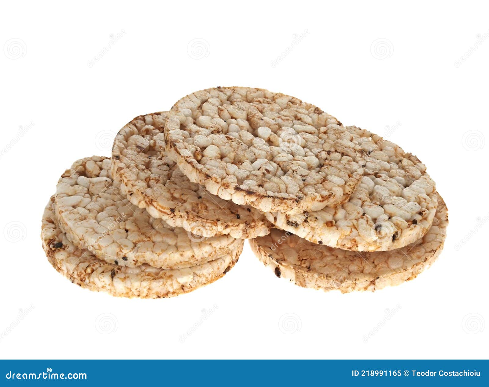 Brown rice cakes stock image. Image of puffed, cake - 218991165