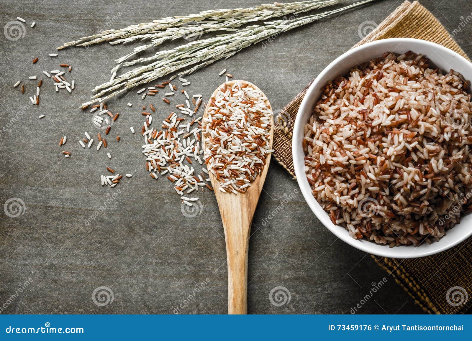 Brown Rice stock photo. Image of collect, golden, burlap - 73459176