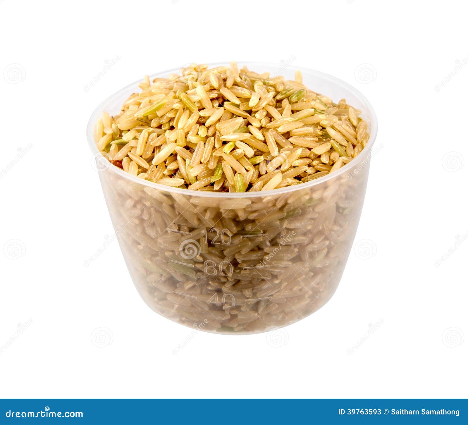 Brown Rice in a Cup Isolated on White Stock Image - Image of isolated ...