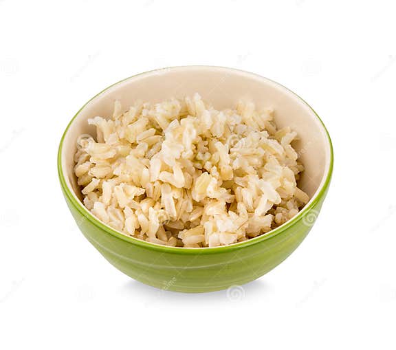 Brown rice in a cup stock photo. Image of isolated, wild - 39763604
