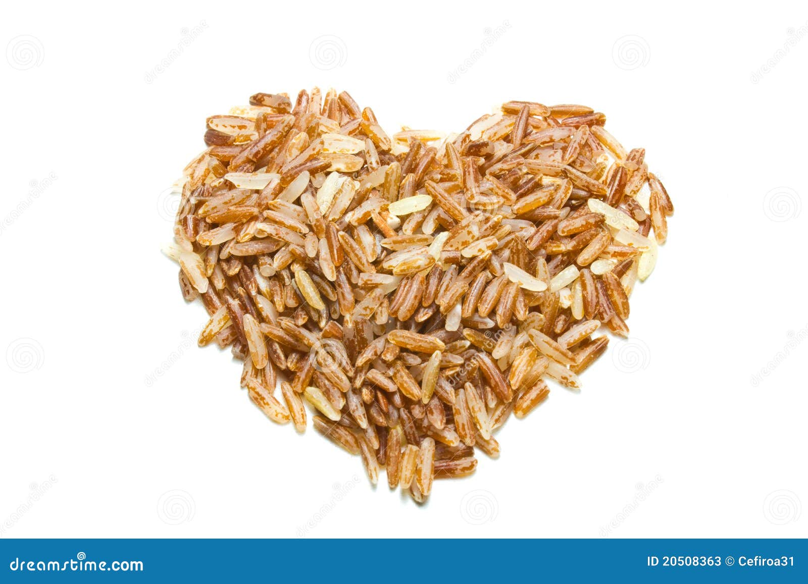 Brown rice heart shape stock image. Image of grain, rice - 20508363