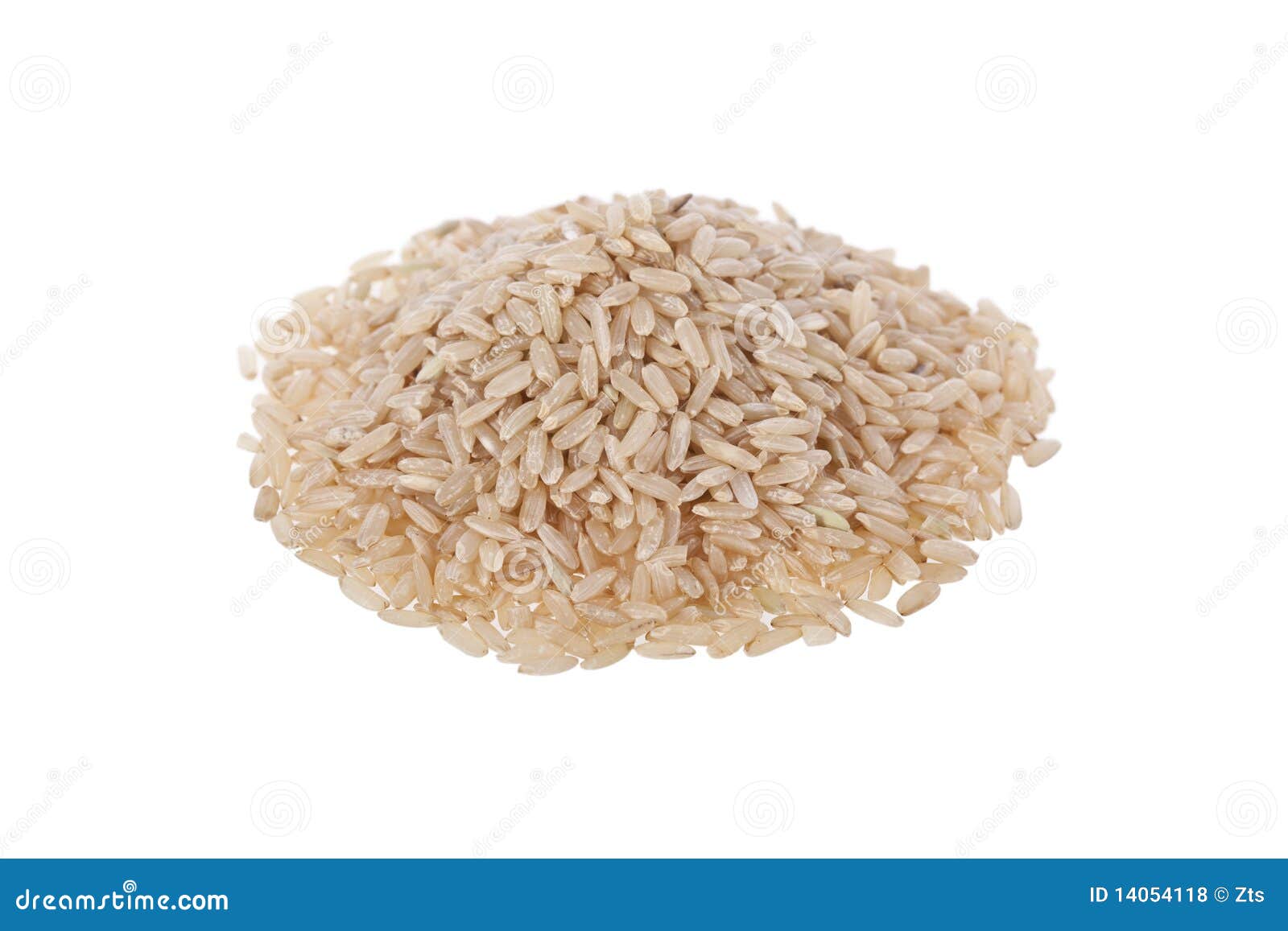 Brown Rice Isolated on White Background Stock Photo - Image of grains ...