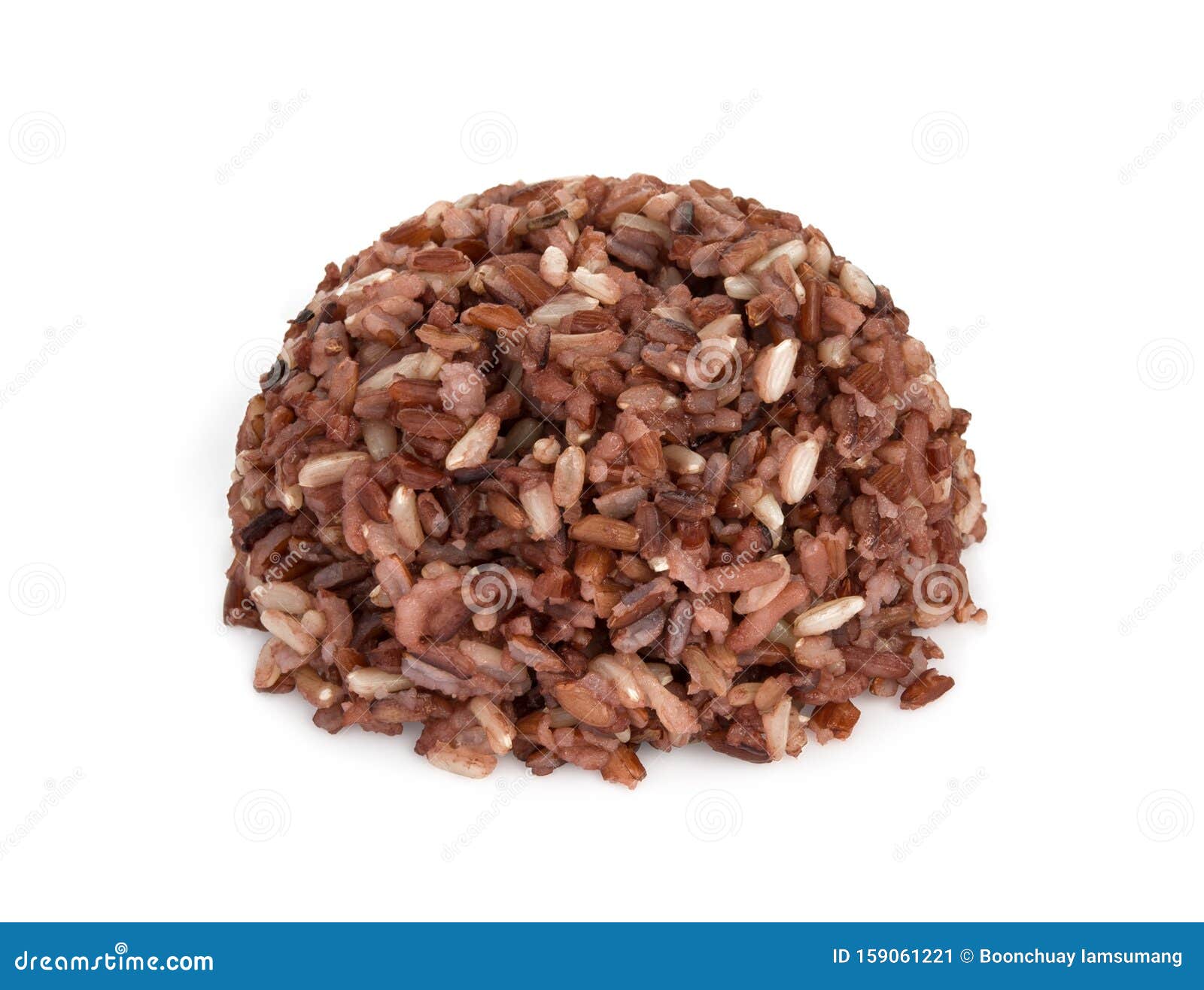 Brown Rice Isolated on White Stock Image - Image of cereal, agriculture ...