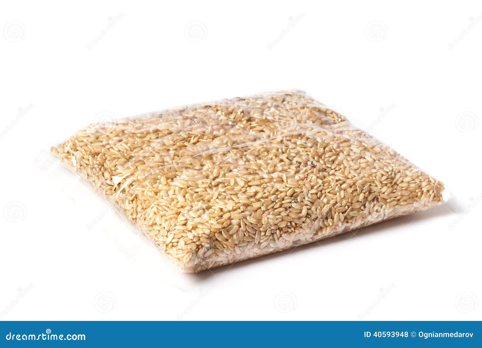Brown Rice Package stock photo. Image of plastic, fiber - 40593948