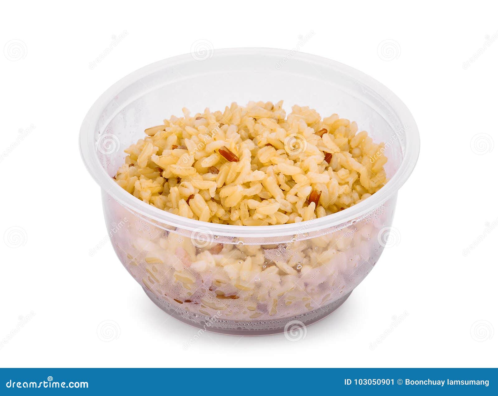 Brown Rice in Plastic Cup on White Stock Image - Image of cuisine ...