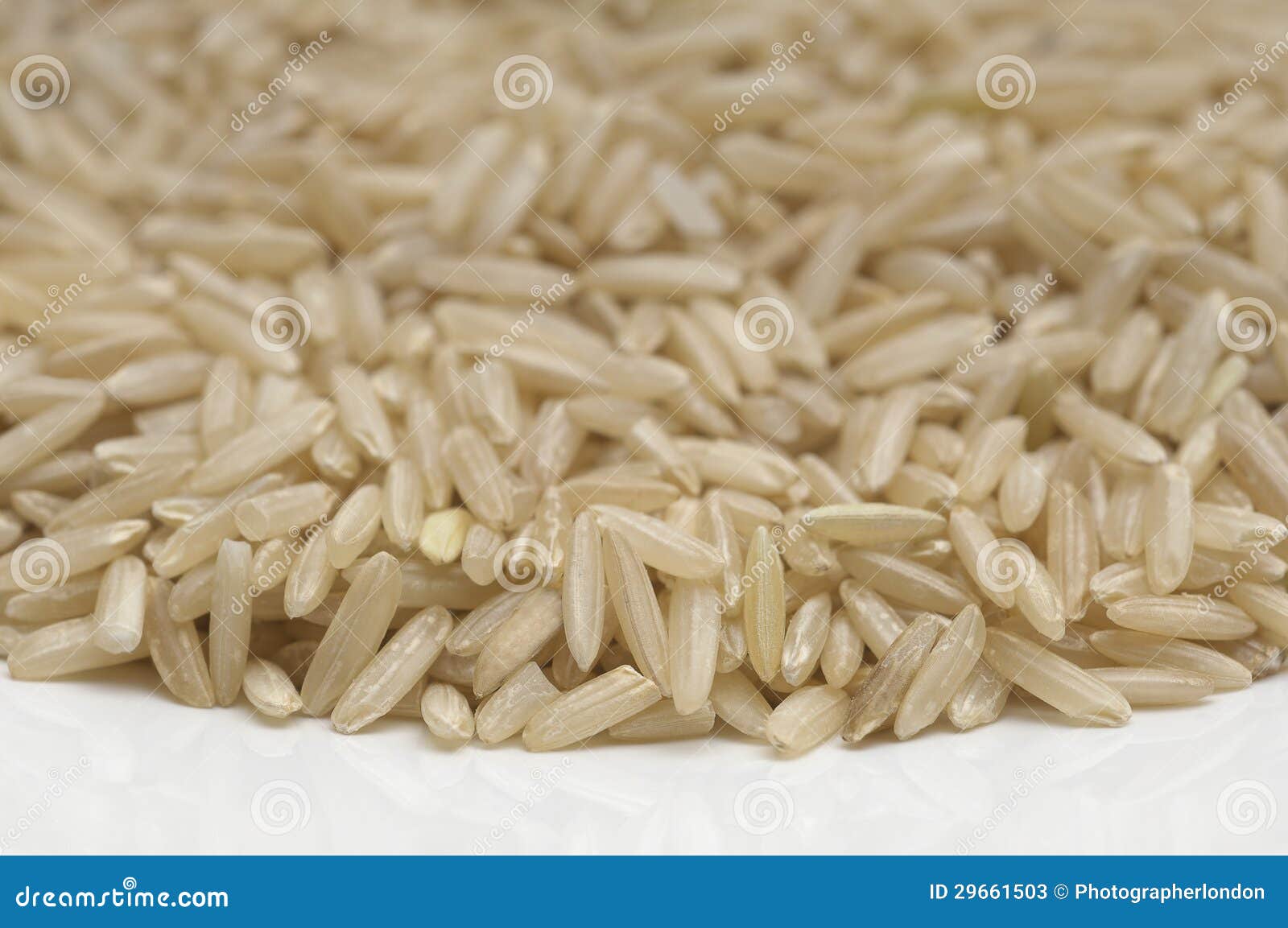 Brown Rice in a Plate stock image. Image of abundance - 29661503