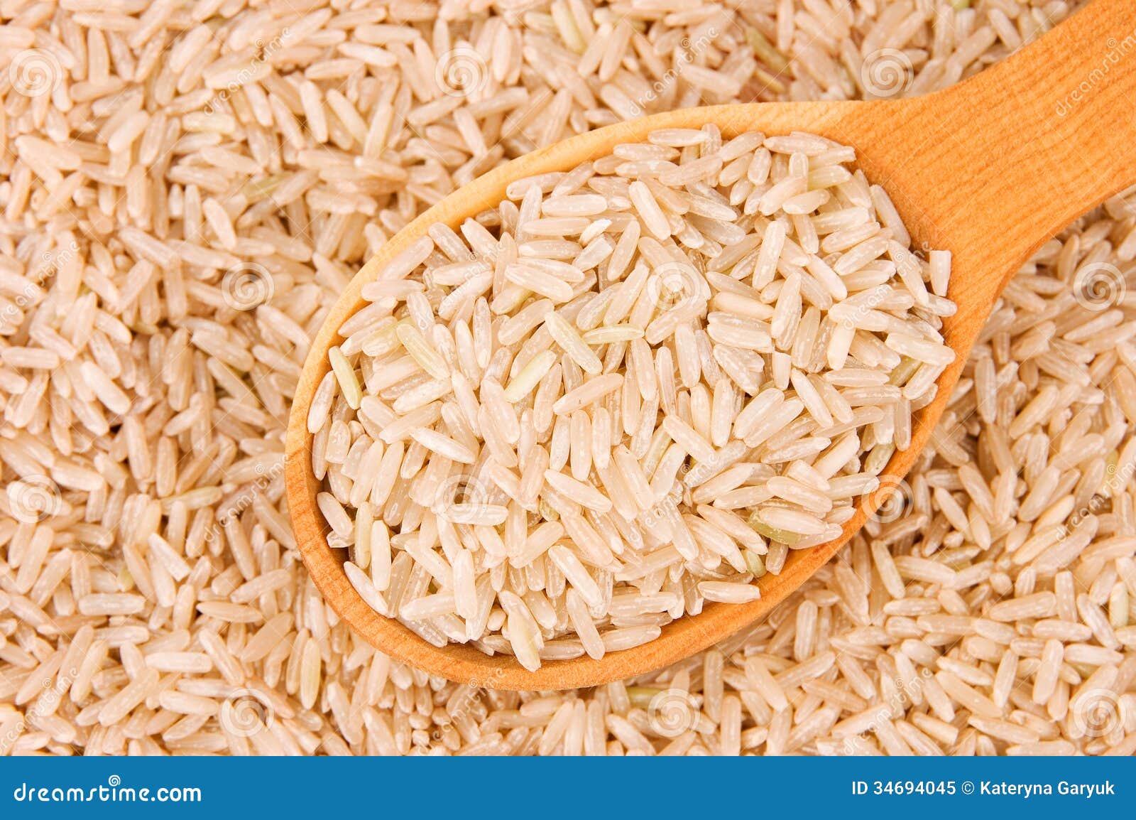 Brown rice stock image. Image of long, shell, brown, healthy - 34694045