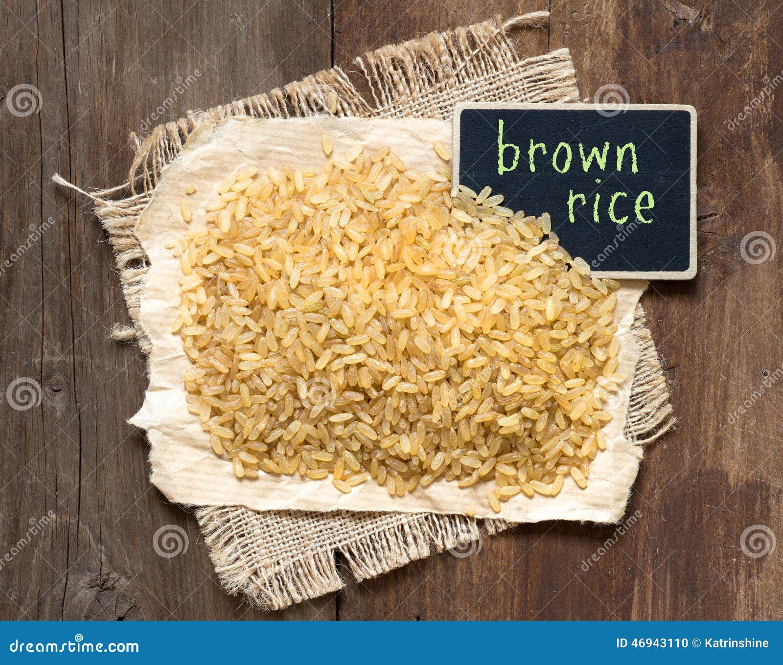 Brown rice stock photo. Image of nutritious, food, burlap - 46943110
