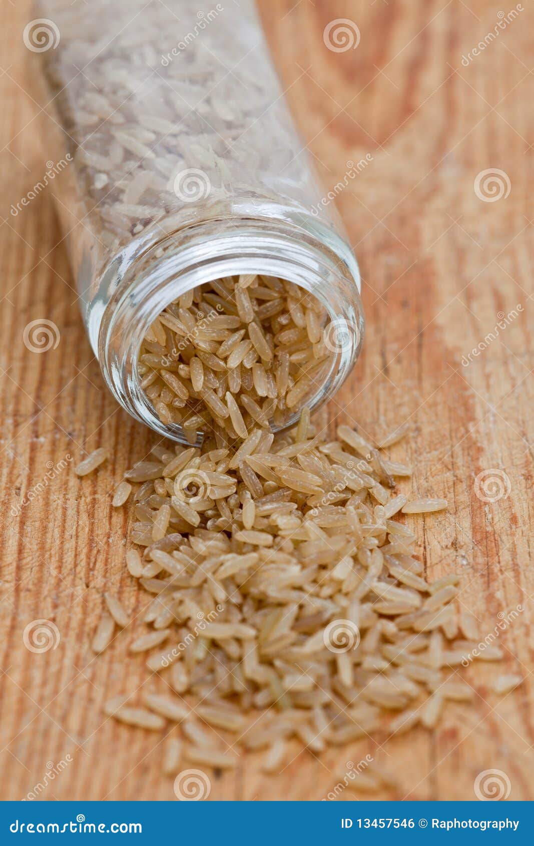 Brown Rice in a Small Glass Jar Stock Photo - Image of glass, cutting ...