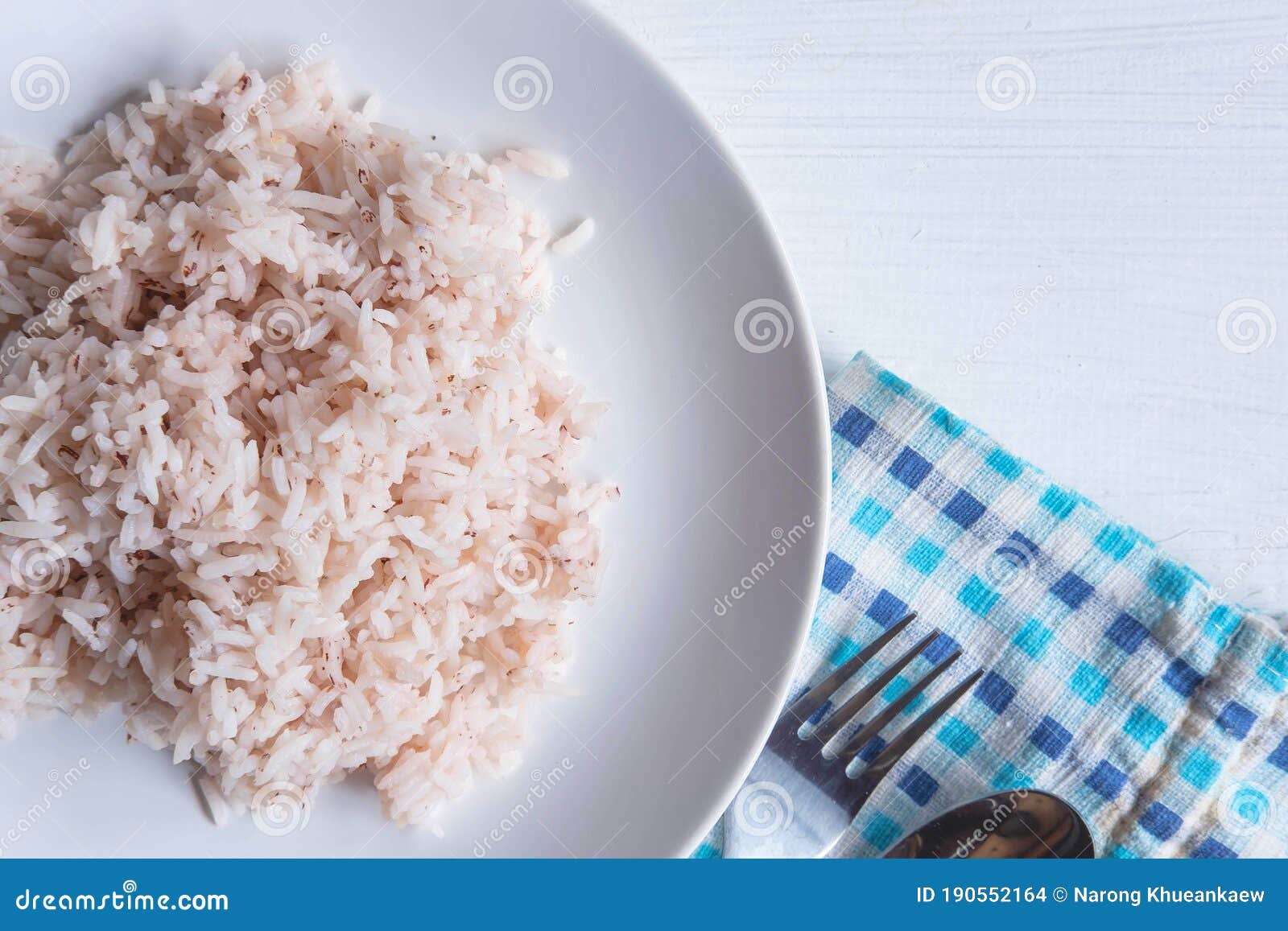 Brown Rice and Steamed Rice on a Plate Stock Photo - Image of cooked ...