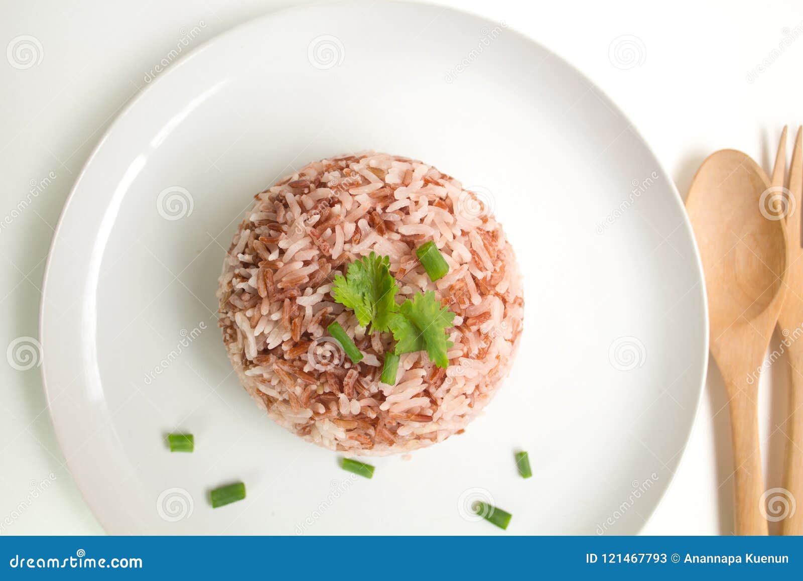 Brown rice stream on plate stock image. Image of chinese - 121467793