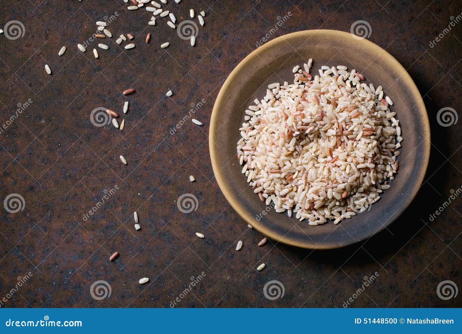 Brown rice stock photo. Image of eating, plate, rice - 51448500