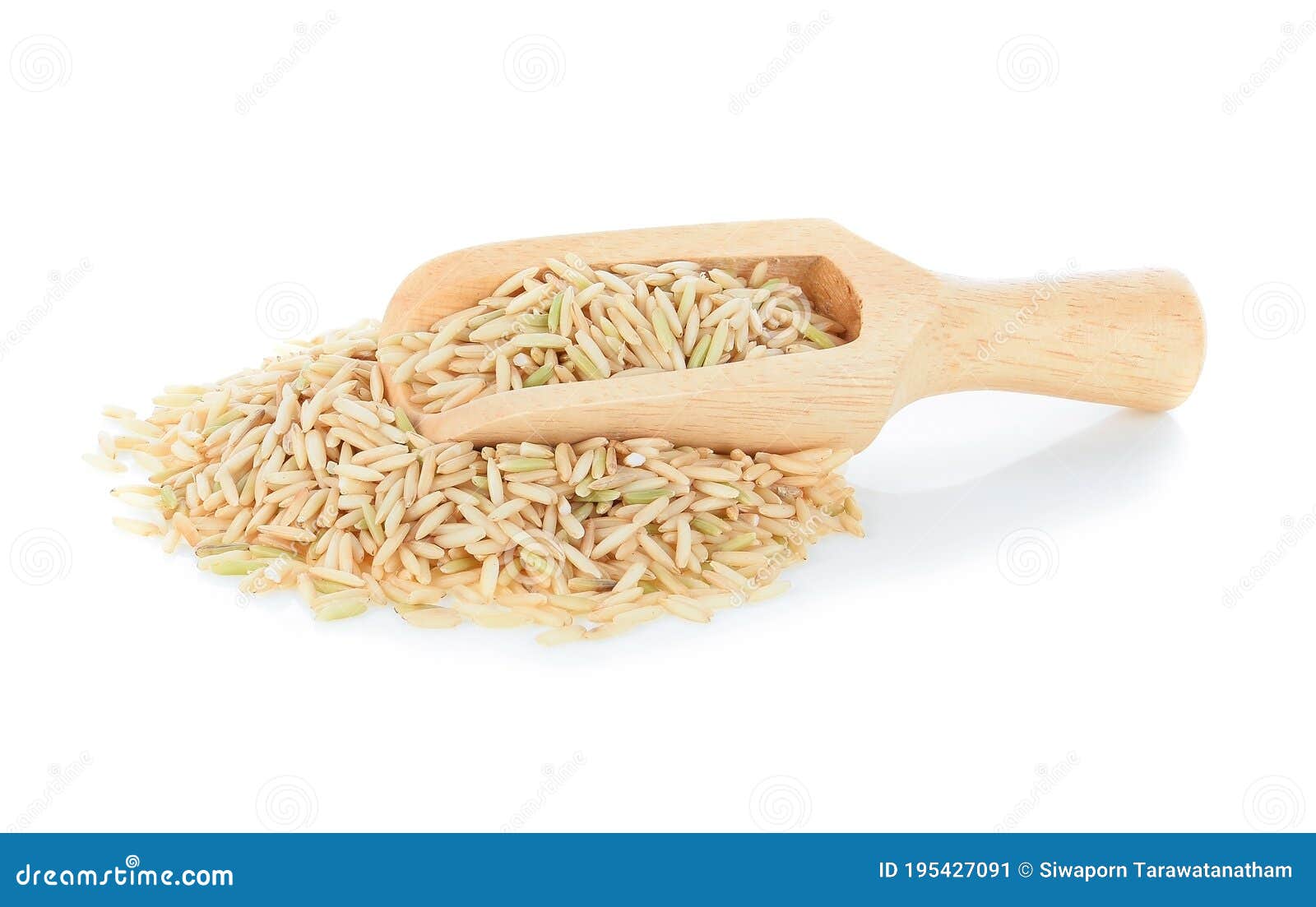 Brown Rice on White Background Stock Image - Image of texture, grain ...