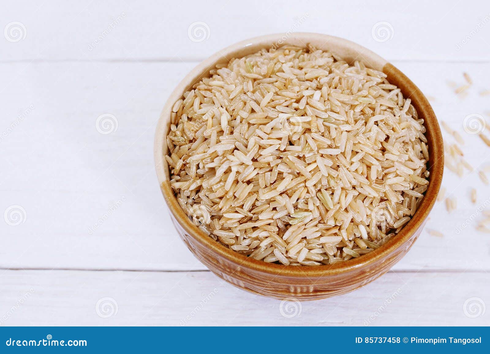 Brown Rice stock photo. Image of brown, cook, block, asian - 85737458