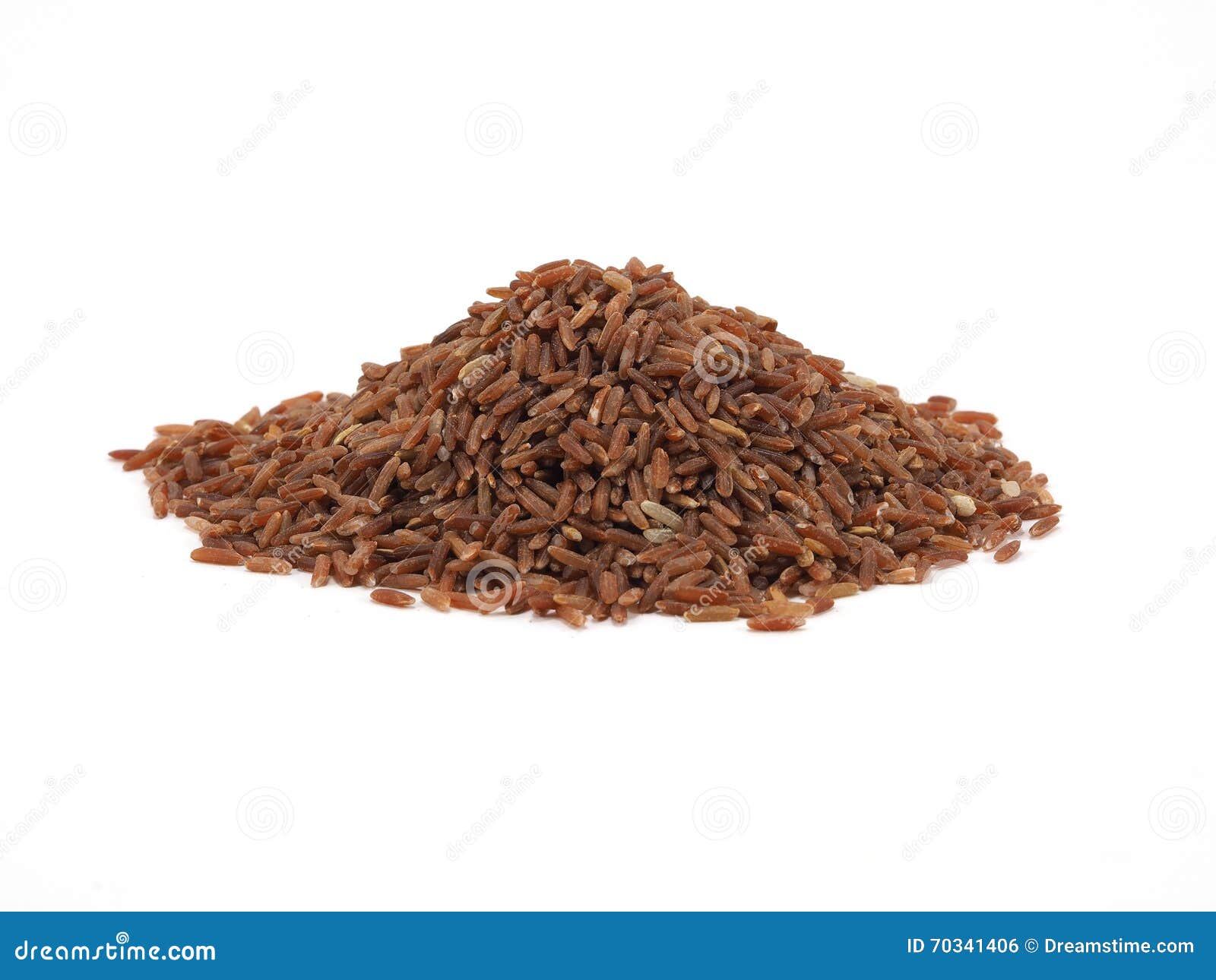 Brown Rice on White Background Stock Photo - Image of ingredient ...