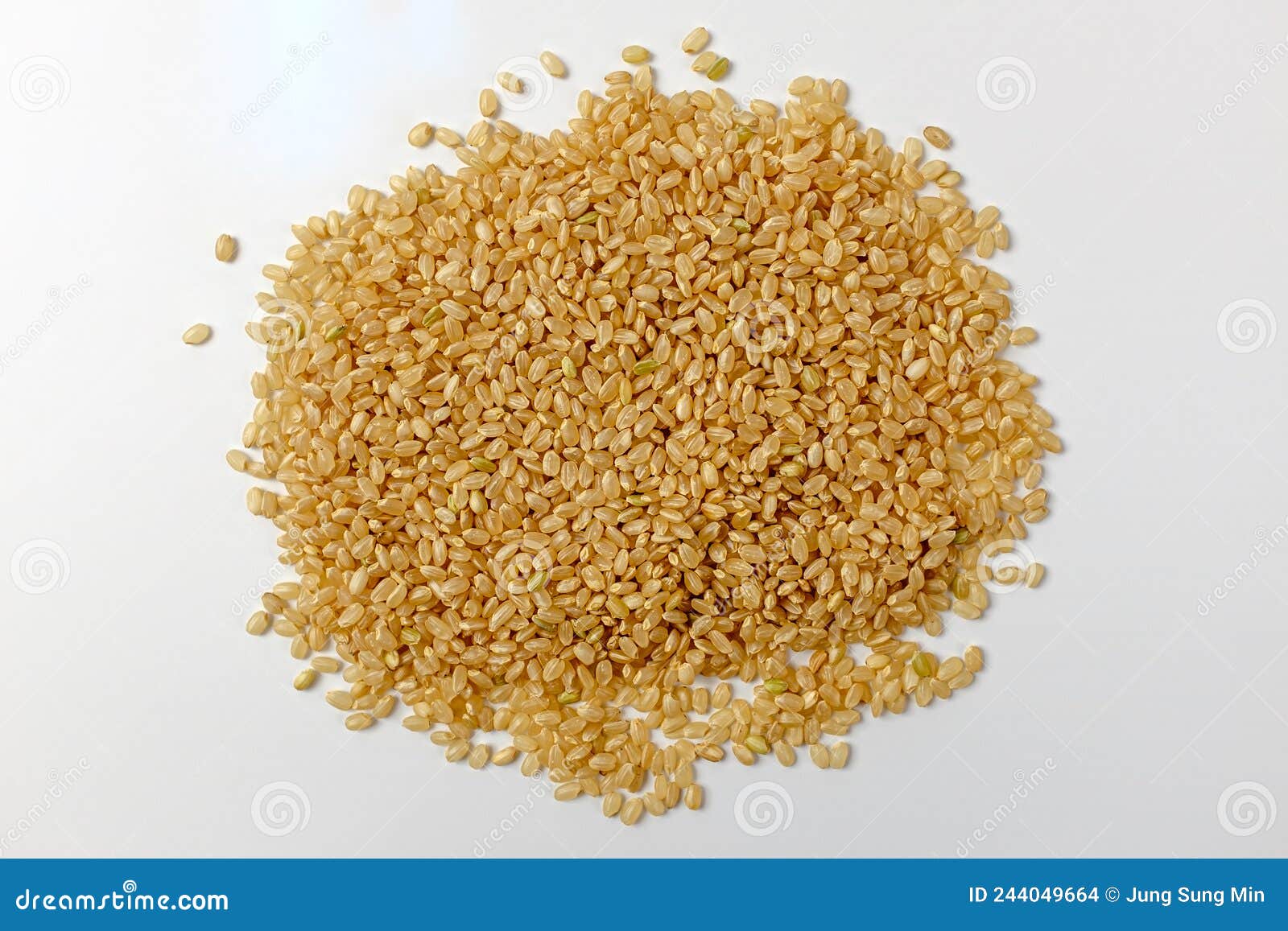 Brown Rice on a White Background Stock Photo - Image of brown ...