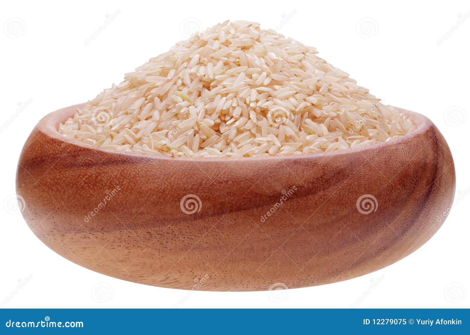 Brown rice in wooden cup stock image. Image of food, circle - 12279075
