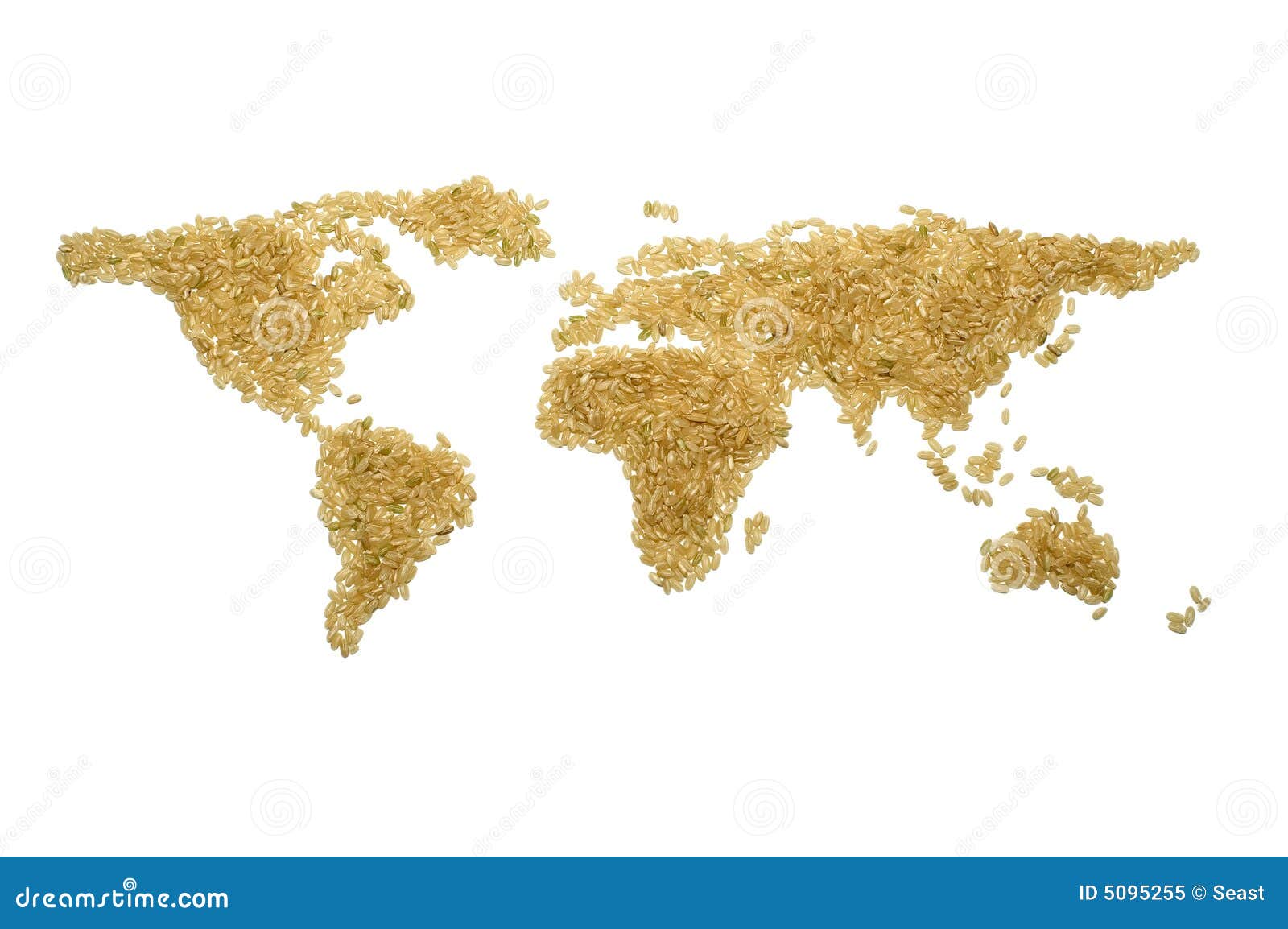 Brown rice world map stock image. Image of food, production - 5095255