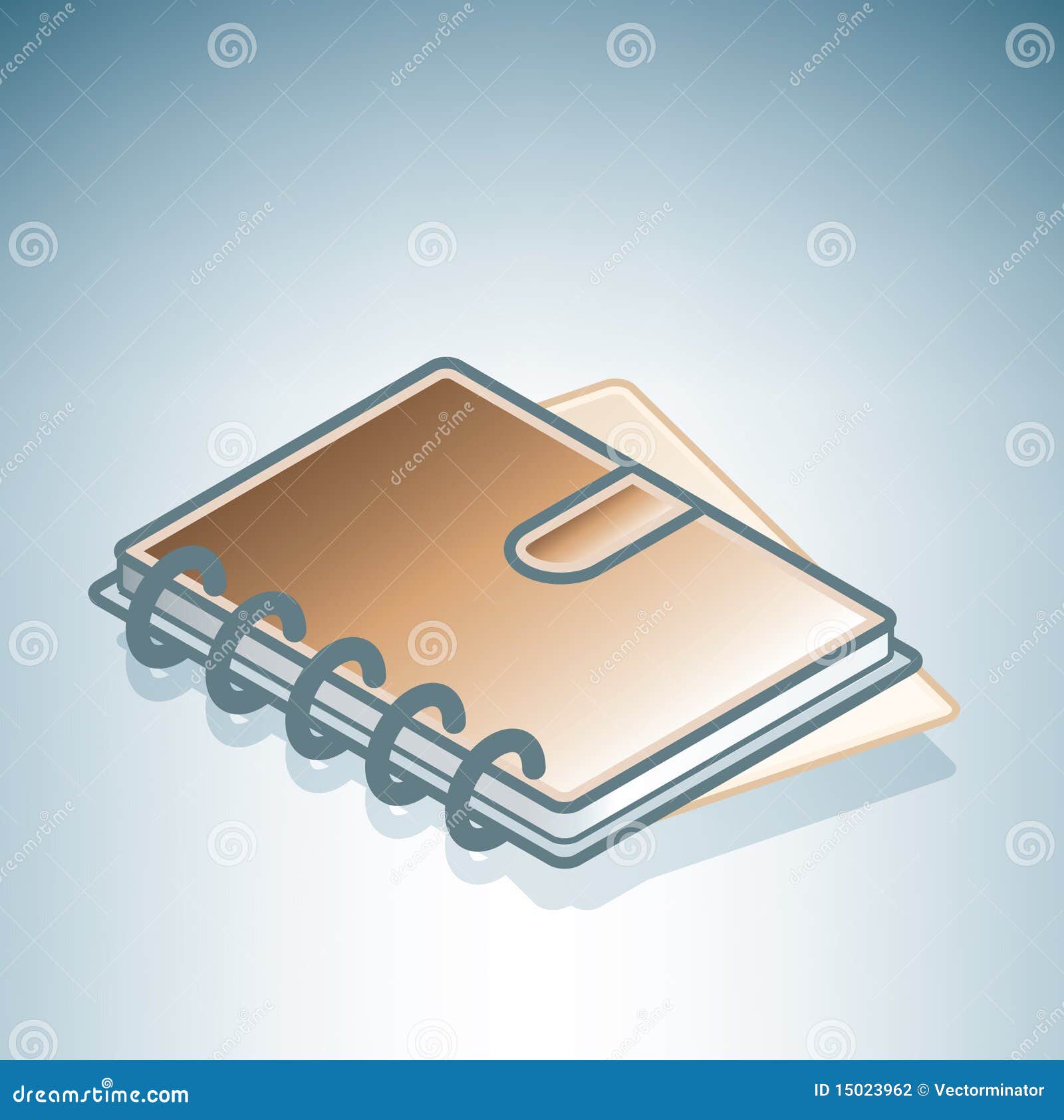 Brown Ringbook stock vector. Illustration of square, diary - 15023962