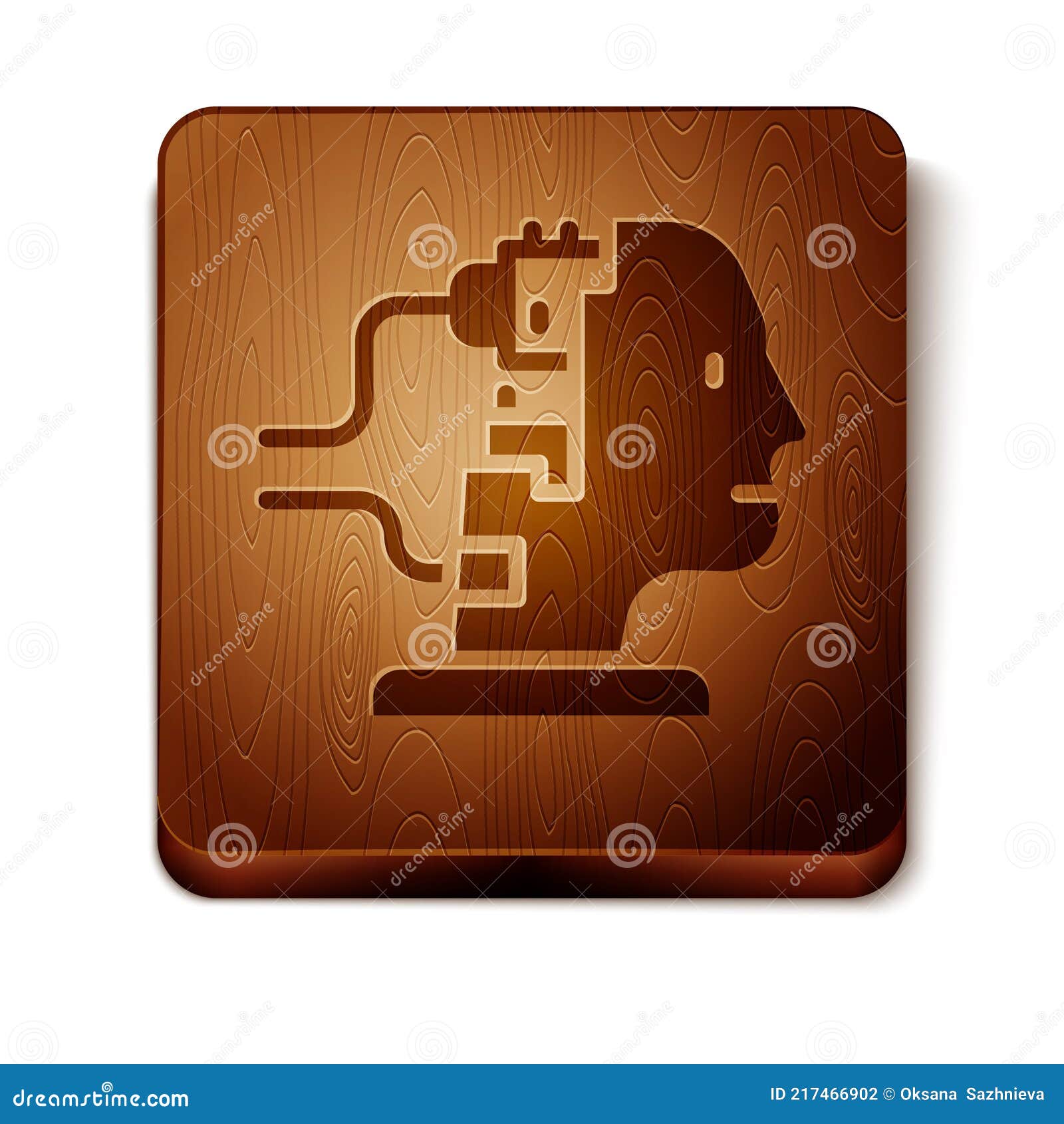 Brown Robot Connected For Maintenance Icon Isolated On White Background ...