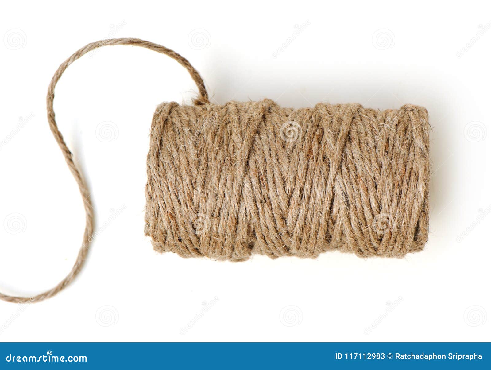 Brown Roll of Rope Isolated on White Stock Image - Image of hitch, roll ...