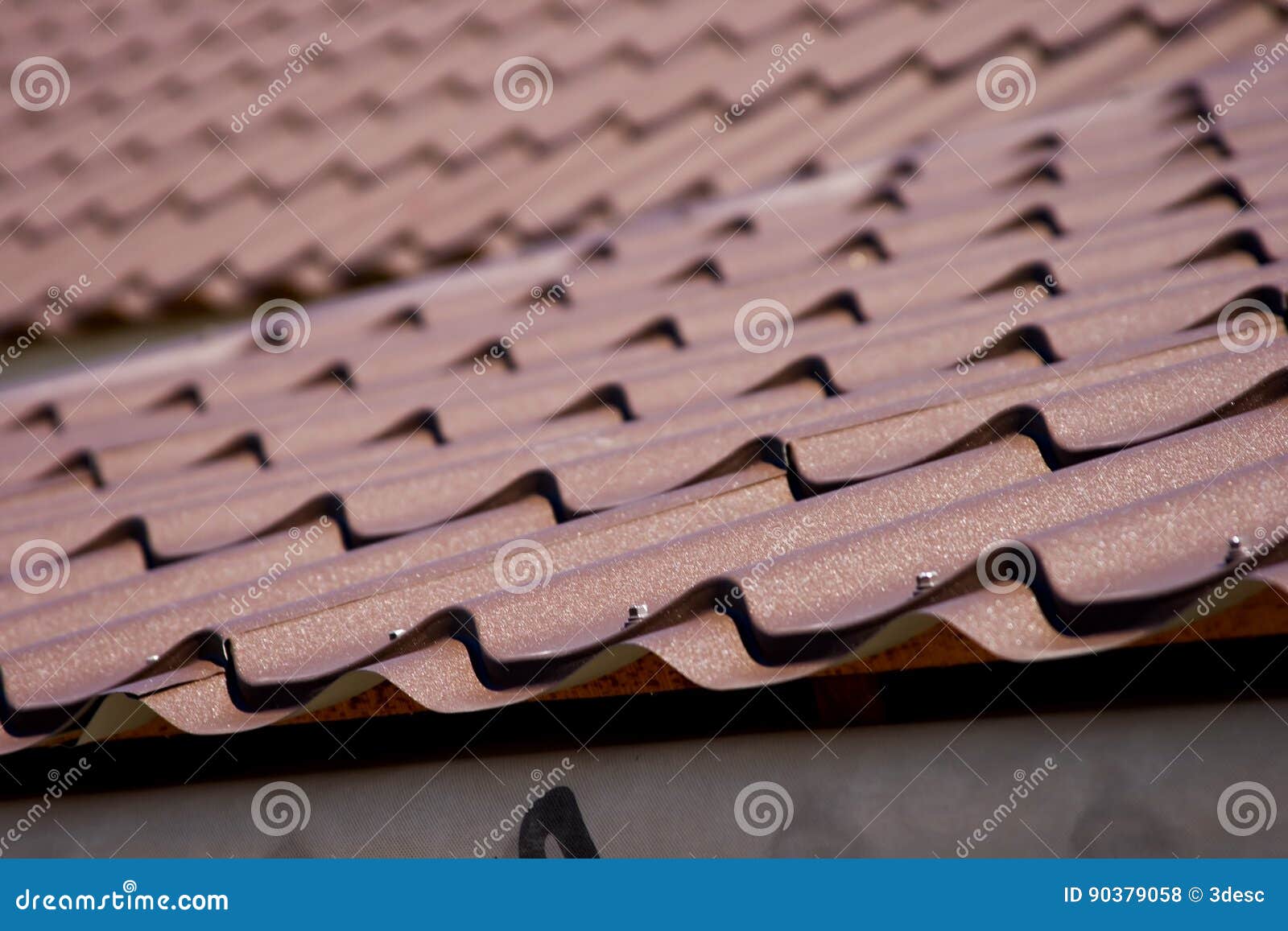 Brown Roof of Metal Roofing Stock Photo - Image of pattern, orange ...