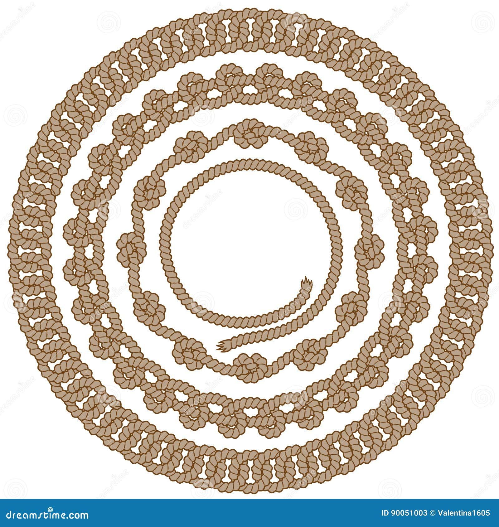 Brown rope frames stock vector. Illustration of line - 90051003