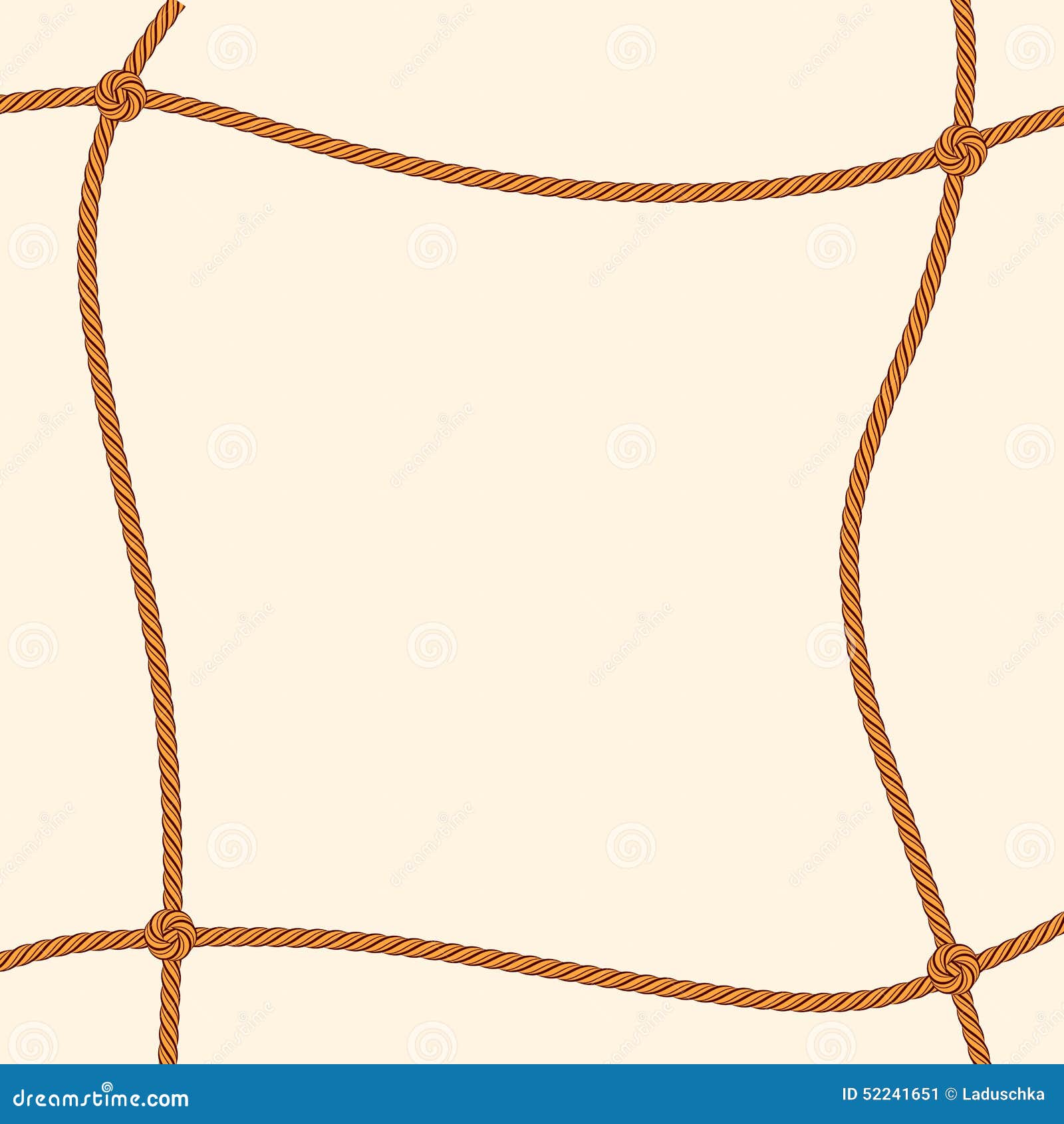 Brown rope square frame stock vector. Illustration of knot - 52241651