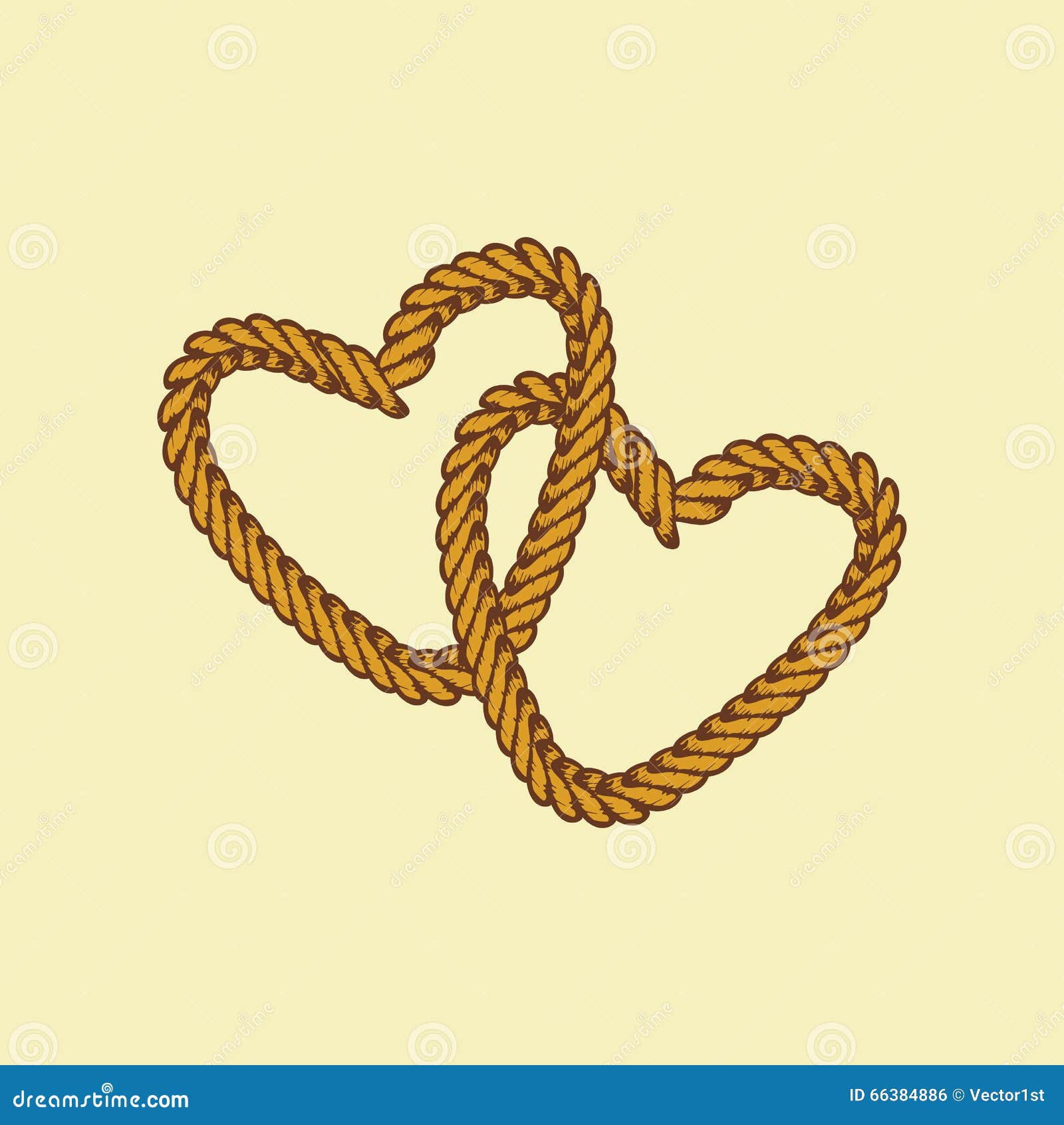 Brown Rope Valentine Day Theme Stock Vector - Illustration of strong ...